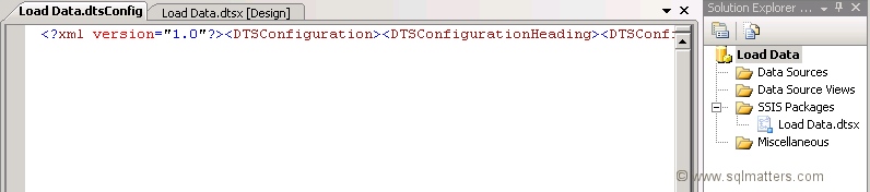 Formatting an SSIS Configuration File - SQLMatters